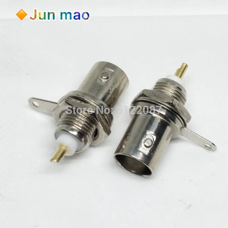 5Pcs/lot BNC Female Socket Solder Connector Chassis Panel Mount Coaxial ...
