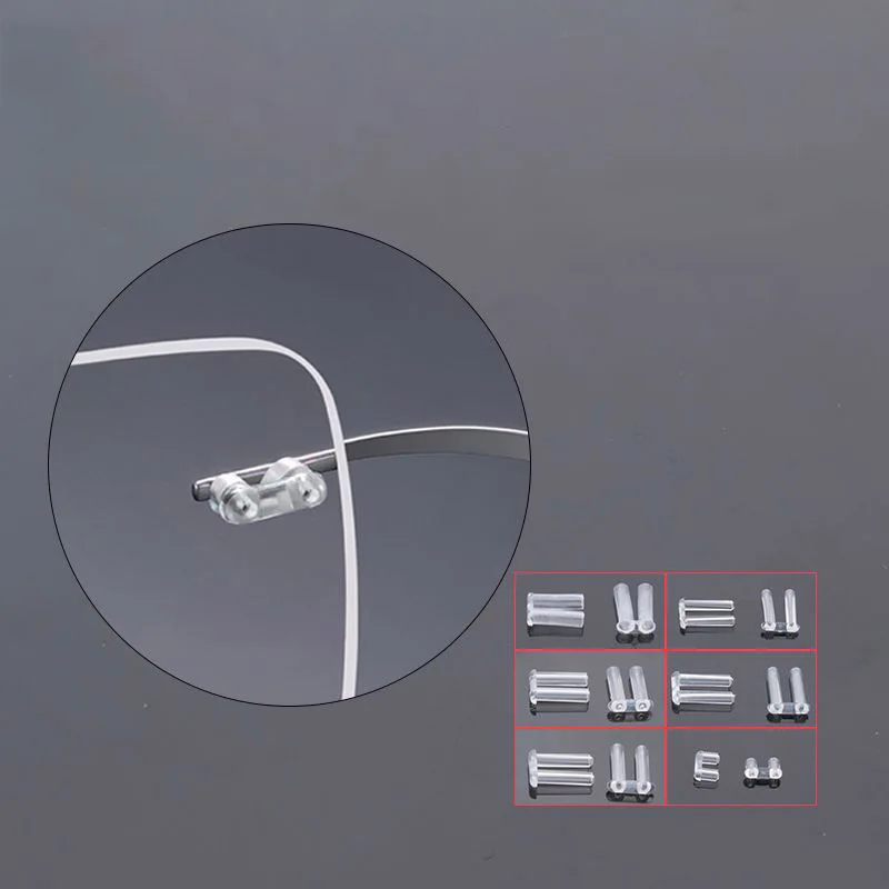 Double Glasses Rubber Stopper Transparent Eyewear Plastic Plug ...