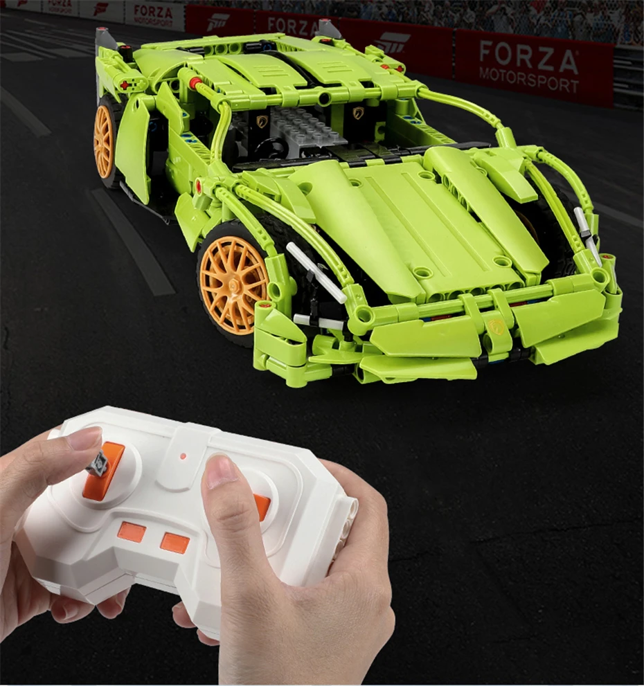 Xingbao 21005 Green Power Racing Car Remote Control Building Blocks ...