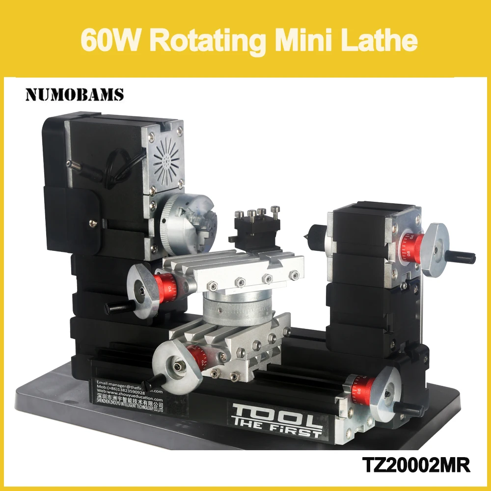 Tz20002mr 60w Metal Mini Rotating Lathe With Basement/12000rpm Big ...