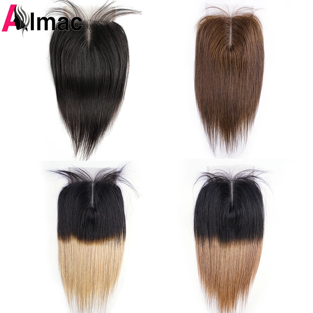 4*1 T Part Lace Closure Ombre Honey Blonde Natural Color Remy Straight ...