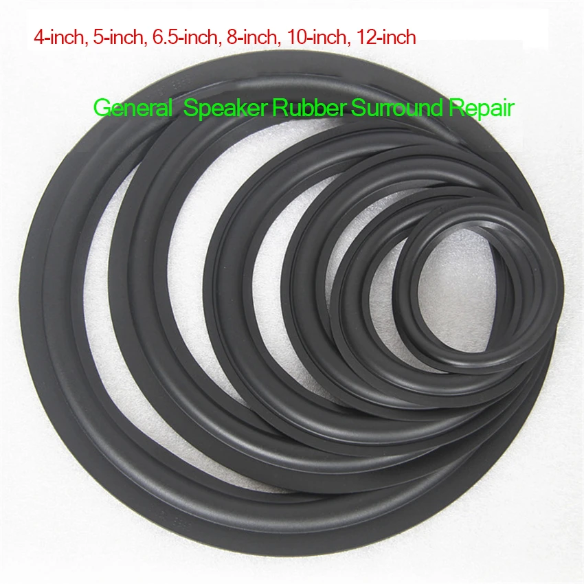 2pcs/lot 4 5 6.5 8 10 12 Inch Black Speaker Rubber Surround Repair ...