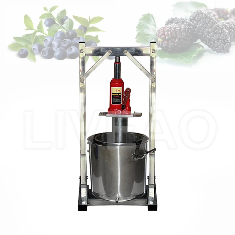 12l 홈 수동 유압 과일 압착기 작은 꿀 포도 블루 베리 멀 베리 프레 서 Juicer 스테인레스 스틸 주스 프레스 기계