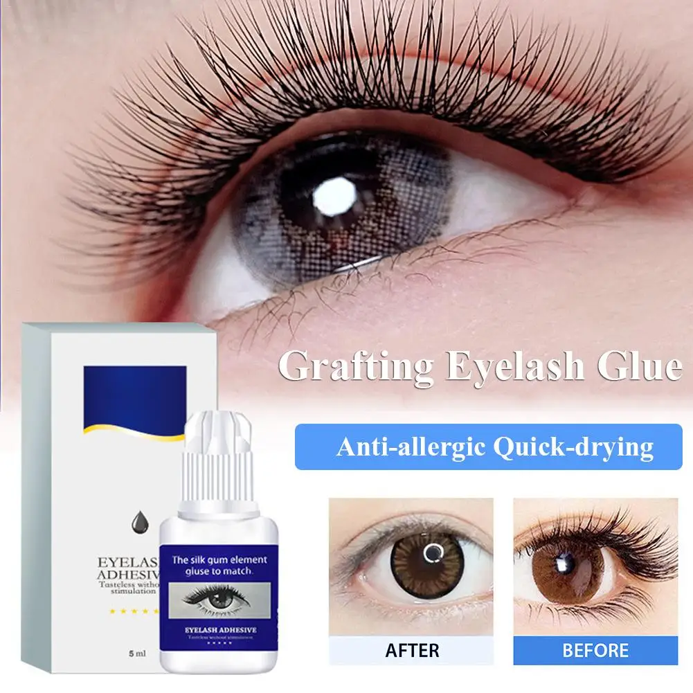 Pegamento para extensión de pestañas, pegamento antialérgico de secado rápido para Injerto de ...