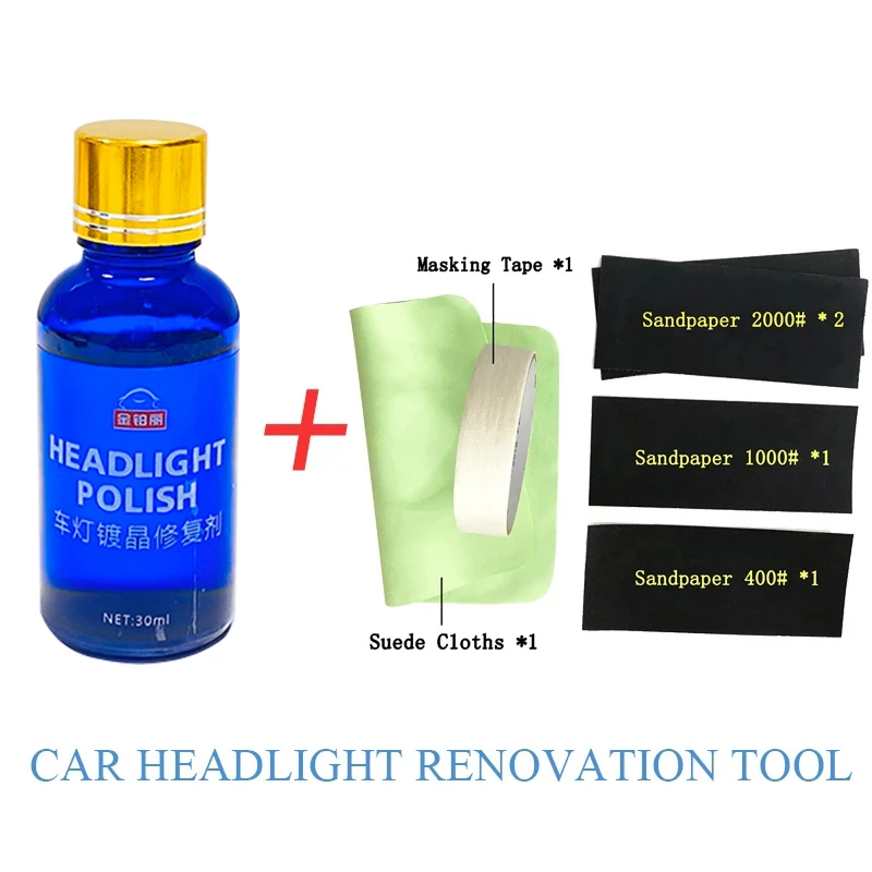 1pc 30ml Car Headlight Repair Coating Solution Repair Kit Oxidation ...