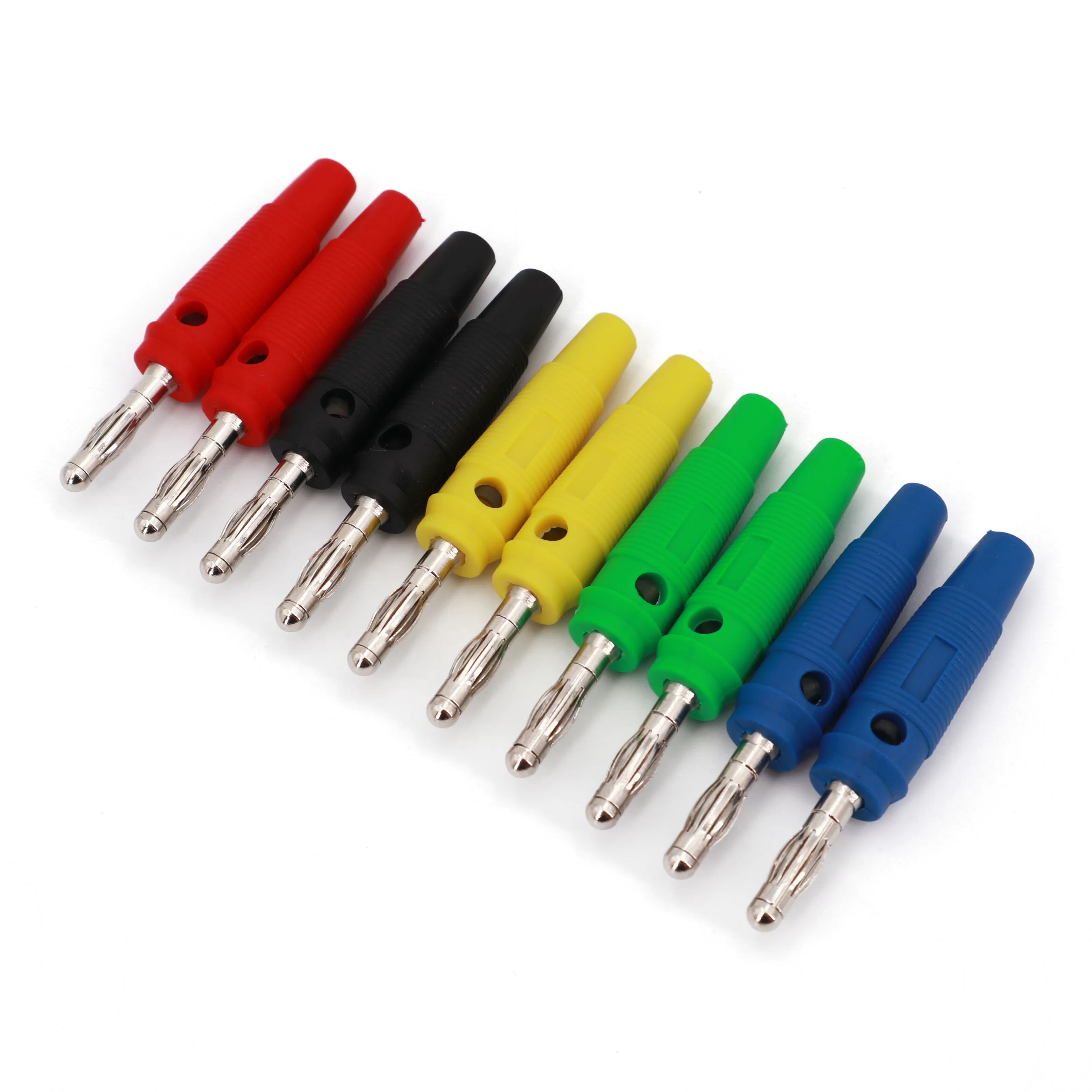 10Pcs-Brass-Side-Stackable-Screw-Type-4mm-Male-Banana-Plug-Test-Probe ...