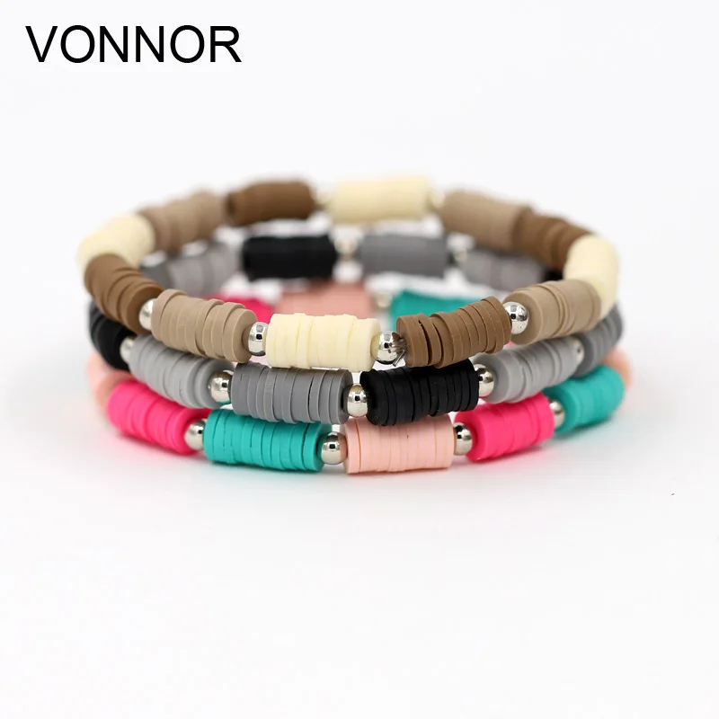 Vonnor Fashion Jewelry Elastic Bracelets For Women Boho Colorful ...