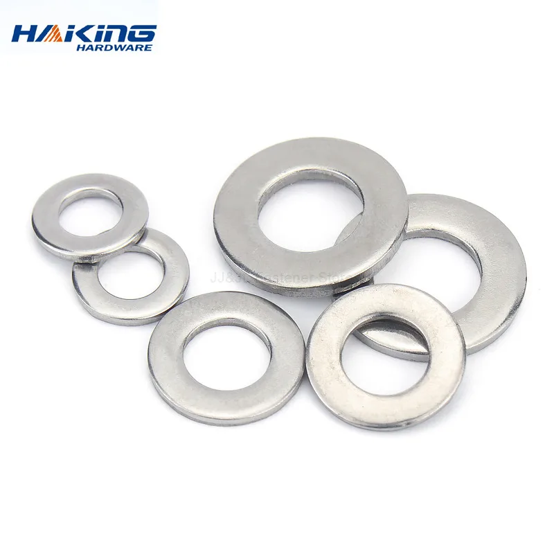 304 Stainless Steel Flat Washer M1.6 M2 M2.5 M3 M4 M5 M6 M8 M10 M12 M16 ...