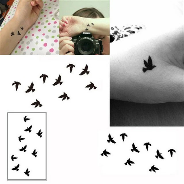 Simple Bird Tattoo Wrist