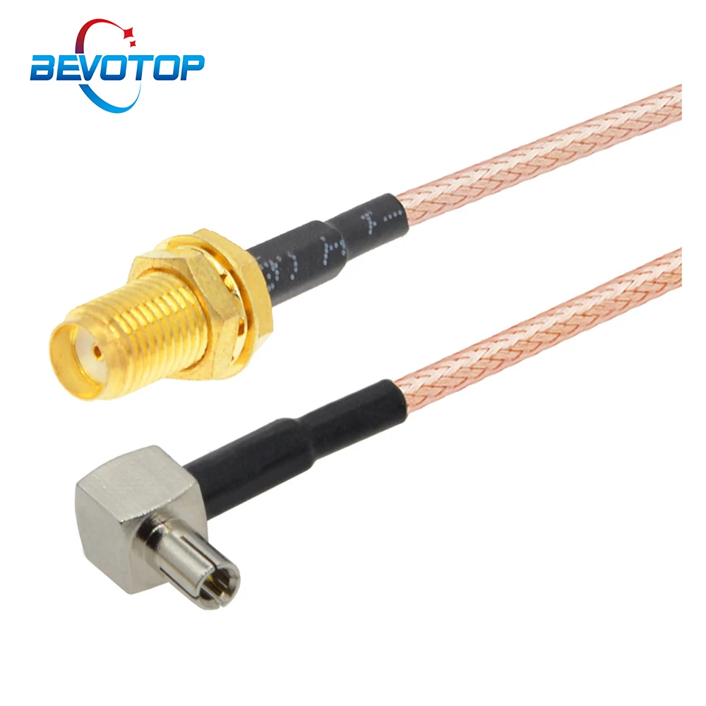 2pcs Sma Female Bulkhead To Ts9 Male Right Angle Plug Rg316 Pigtail Cable Sma To Ts9 Extension ...