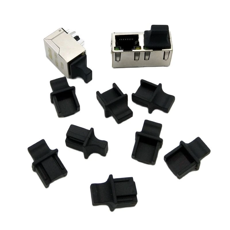 10pcs RJ45 Protective Rubber Cover Network Connector End Cap|cap ...