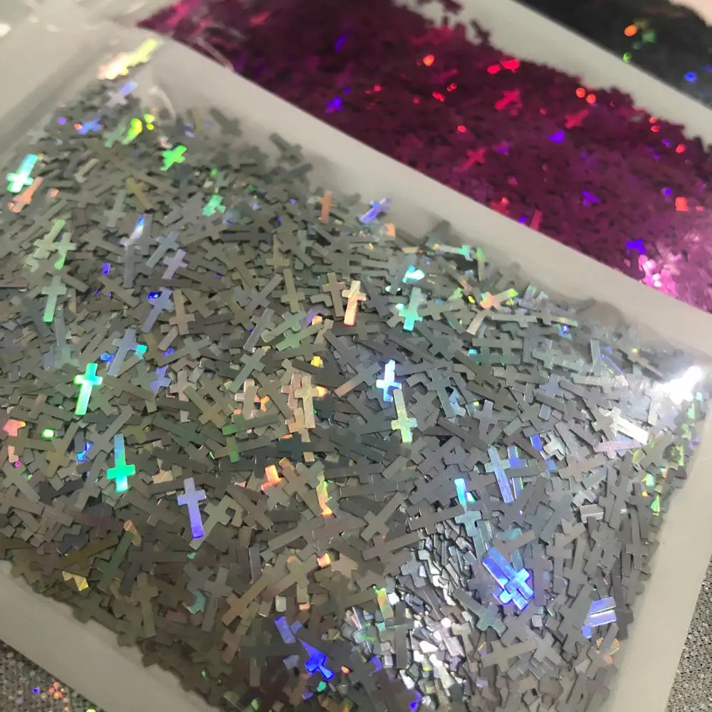 Holographic-Cross-Glitters-Resin-Jewelry-Fillings-Slime-Art-Decor-Shine ...