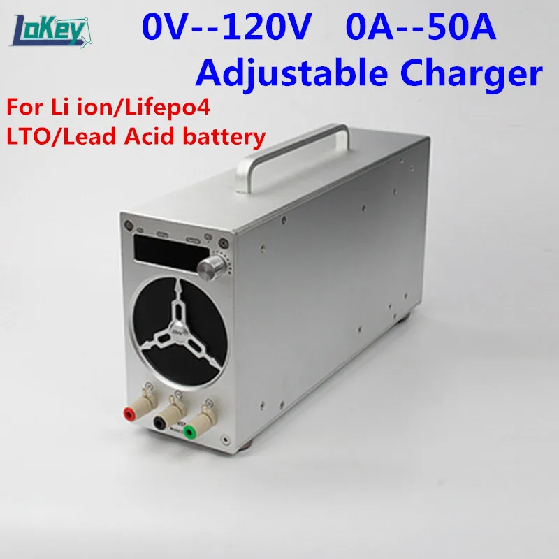 0V to 125V 0A to 50A Adjustable Charger for Li-ion Lifepo4 LTO lead ...