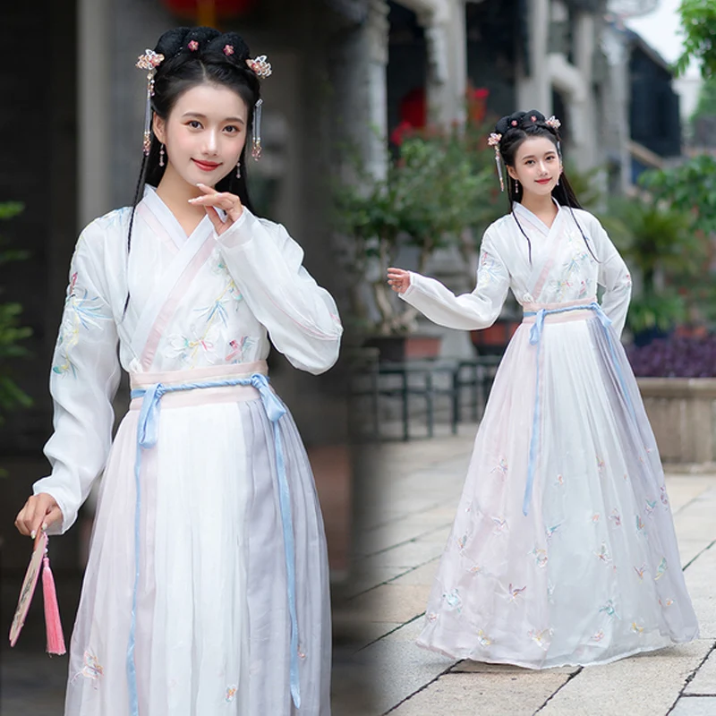 New-Female-Hanfu-Dress-Chinese-Traditional-Fairy-Elegant-Embroidery ...