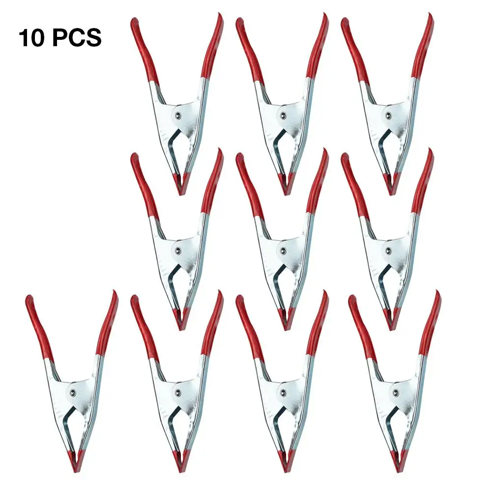 10PCS-Spring-Clamp-Heavy-Duty-Metal-Clip-4-Inch-6-Inch-with-PVC-Coated ...