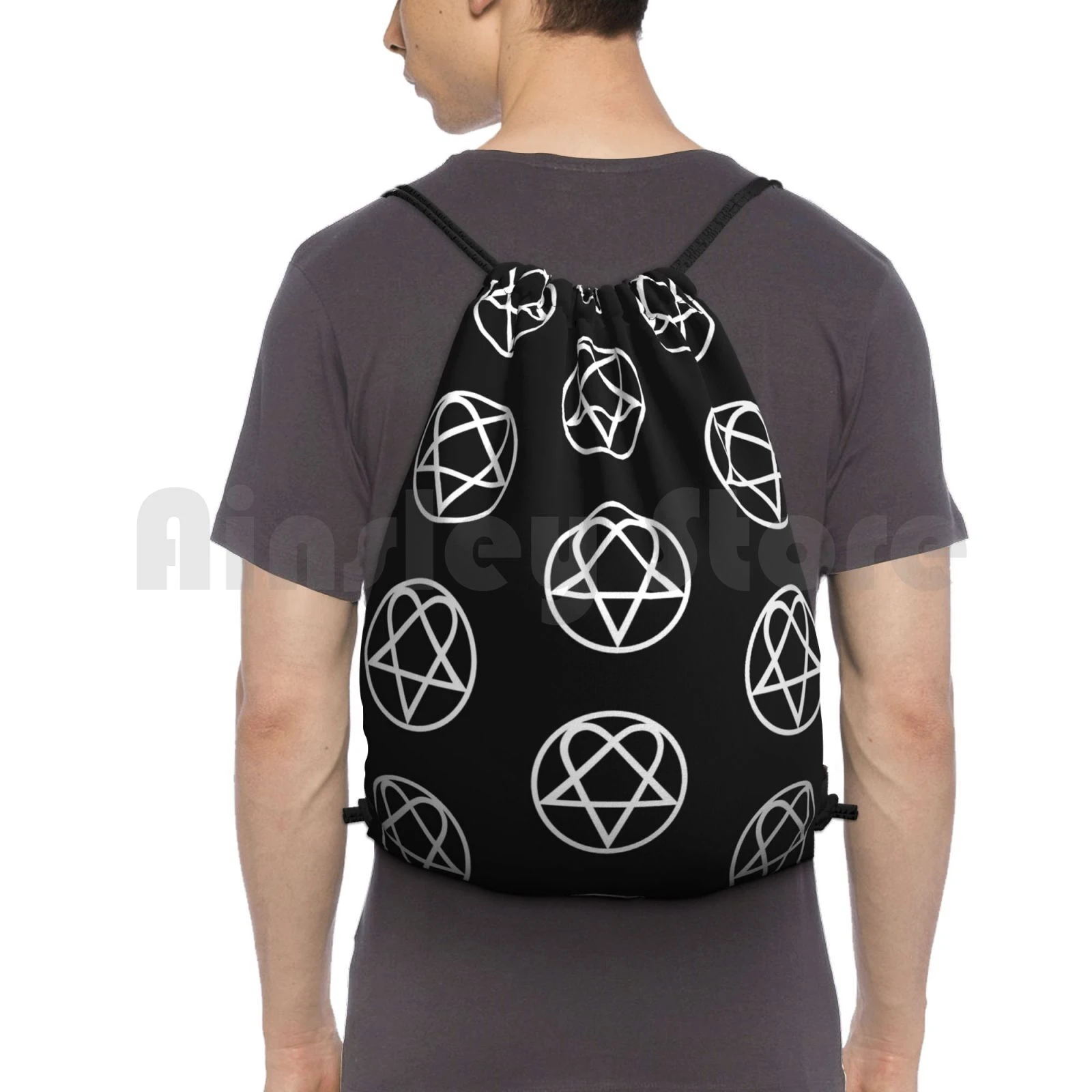 Satanic Baphomet Adjustable Backpack Gothic Demonic Goat Pagan New ...