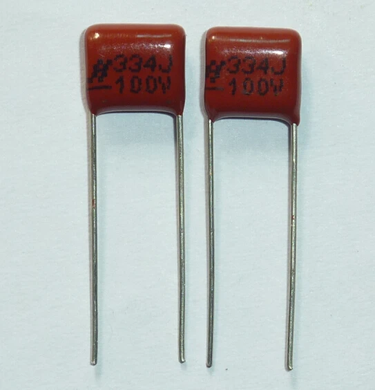 10pcs/100pcs Cbb Capacitor 334 100v 334j 0.33uf 330nf P7.5 Metallized ...