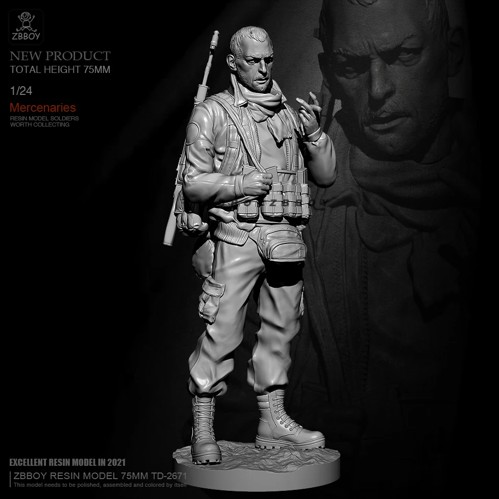 H75mm 1/24 Resin model kits DIY figure self assembled TD 2671|Model ...
