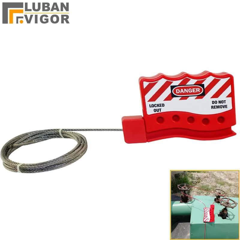 Universal,Adjustable Cable Safety Lock , gate valve Lock/ Diameter (3mm ...