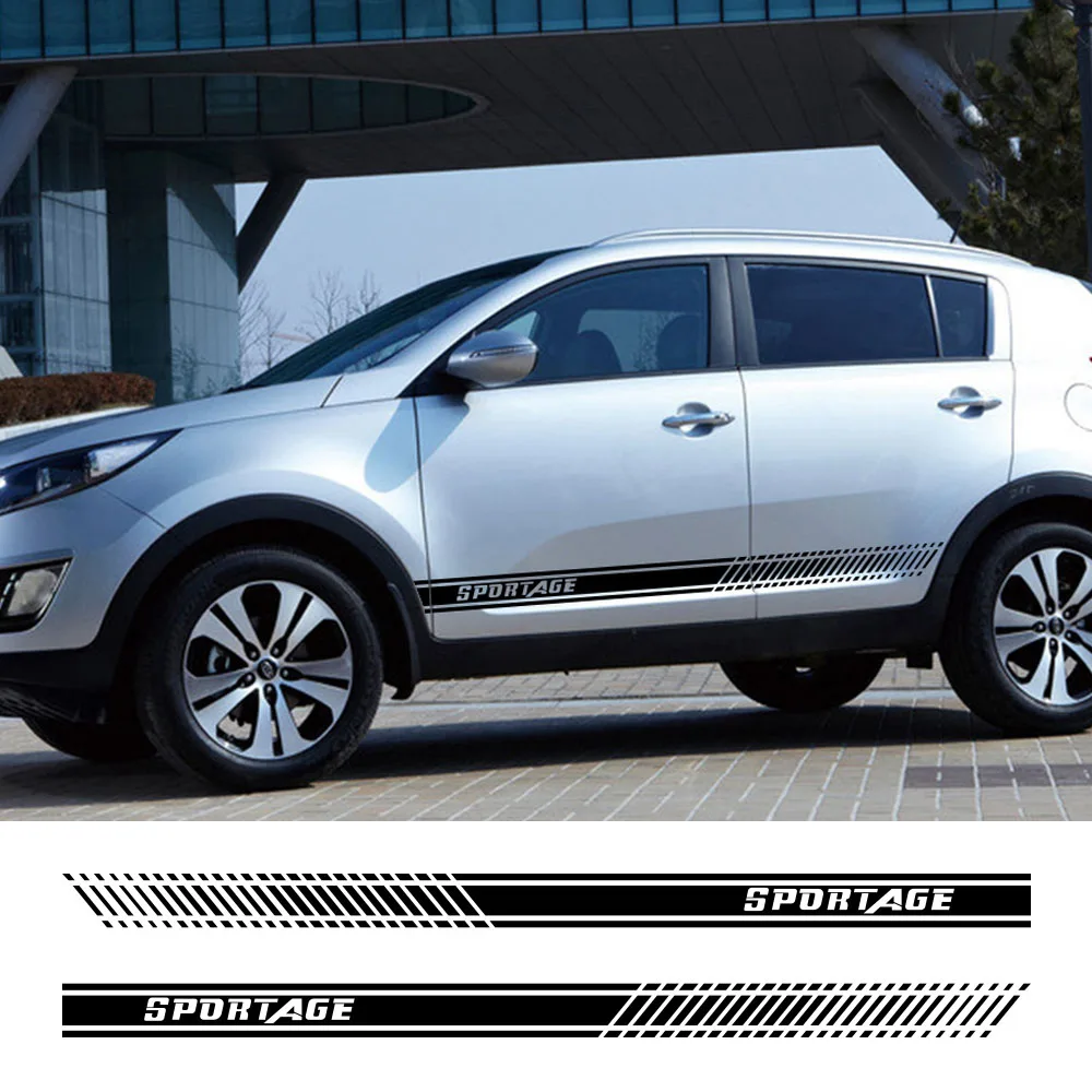 2PCS Car Door Side Stickers For KIA SPORTAGE 3 4 LX S EX SX Auto ...