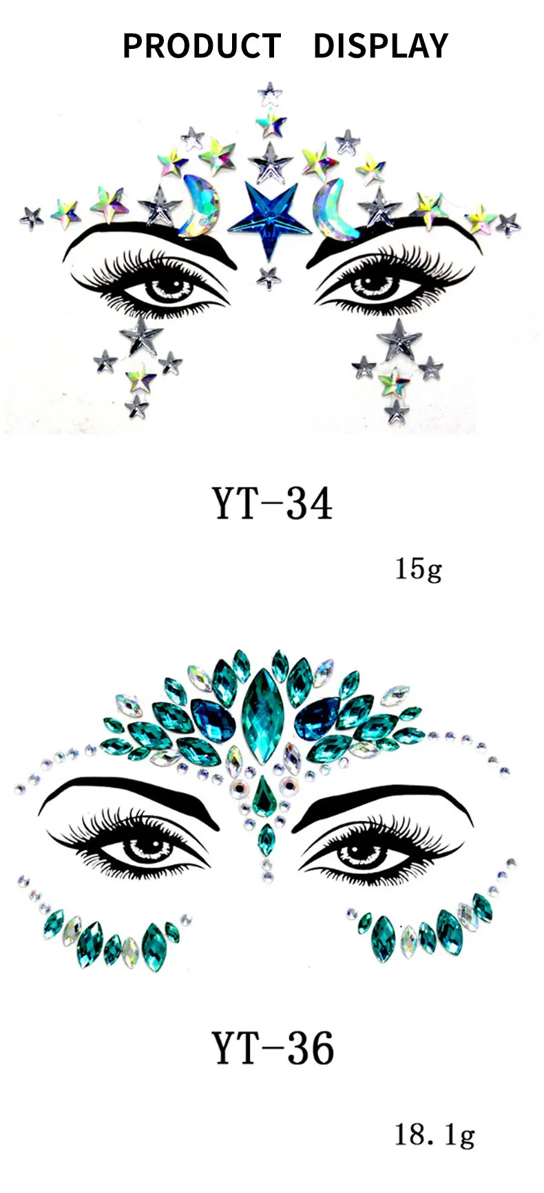 Palette de maquillage,Tatouage temporaire 3D pour femmes,autocollant ...