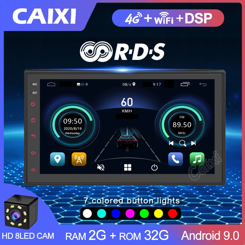 2 Din Android 10 2gb Ram Car Multimedia Video Player Stereo Universal ...