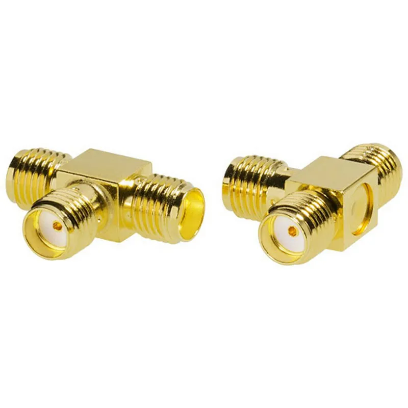 Sma-kkk Rf Coaxial Three Straight Adapter Connector Sma Female To Sma ...