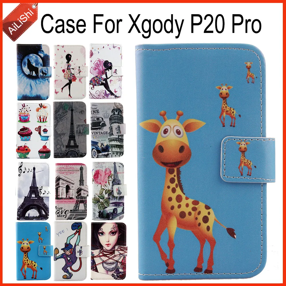 AiLiShi Case For Xgody P20 Pro Luxury Flip PU Painted Leather Case ...