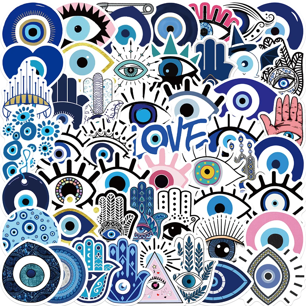 50pcs-Evil-Eye-Graffiti-Stickers-Skateboard-Guitar-Laptop-Motorcycle ...