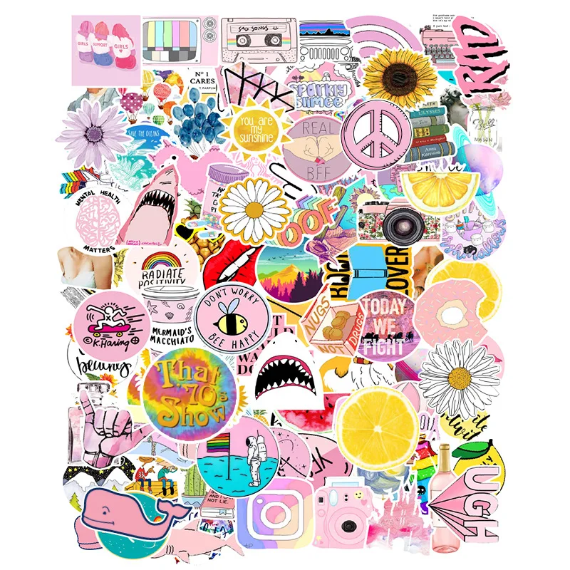 Hipster Collage Stickers
