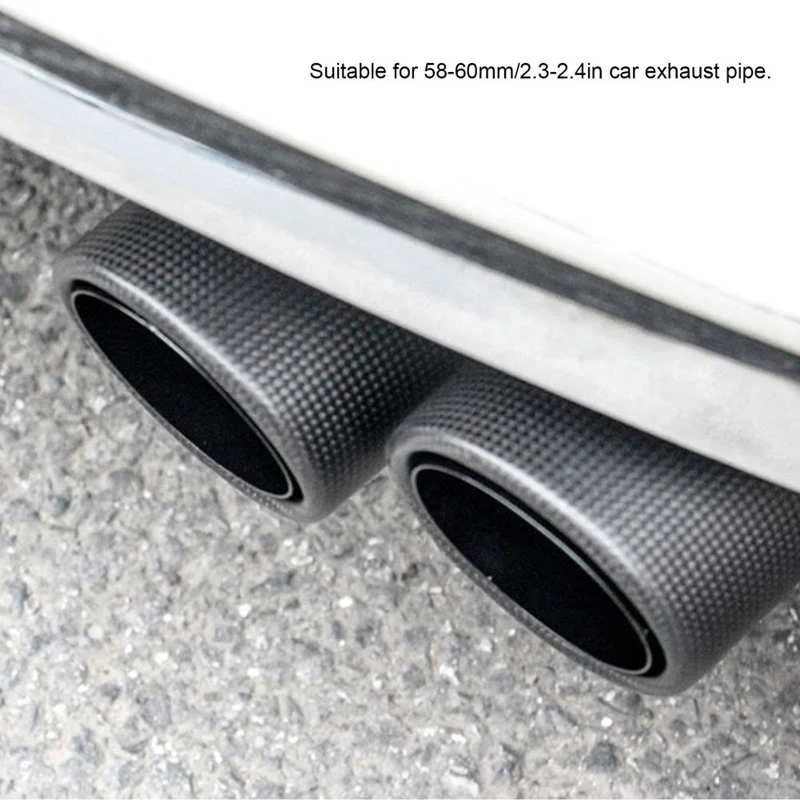 Universal Exhaust Pipe Dual Outlet Muffler Tip Y-Shape Tail Throat ...