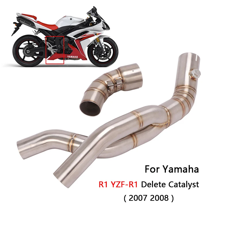 Delete Catalyst for Yamaha R1 YZF-R1 2007 2008 Motorcycle Middle ...