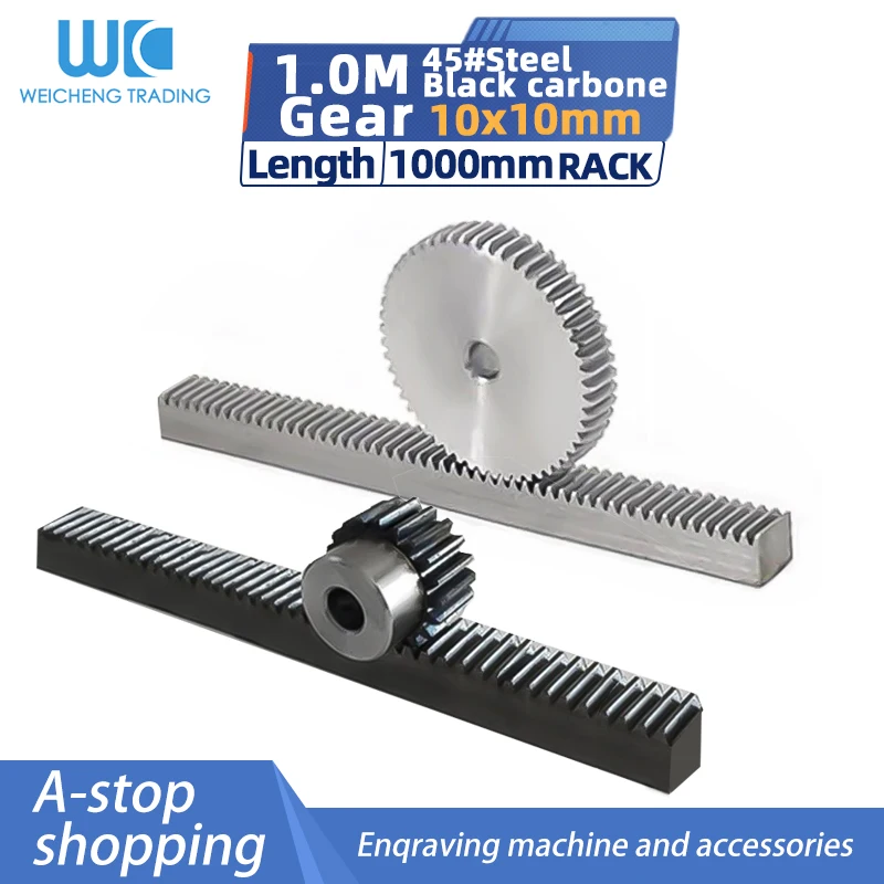 5pc-1Mod-1-Modulus-High-Precision-Gear-Rack-Steel-10-10-1000mm-5pcs-1M ...