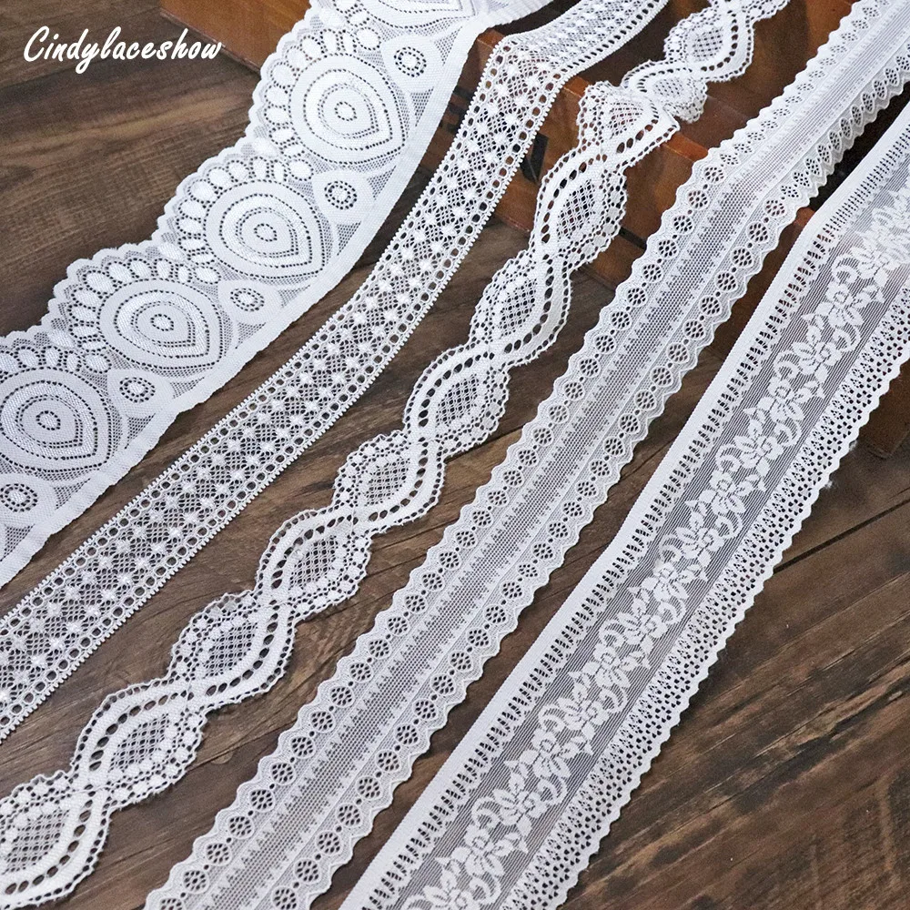 5yards elastic off white lace trim Embellishments Scrapbooking Craft ...