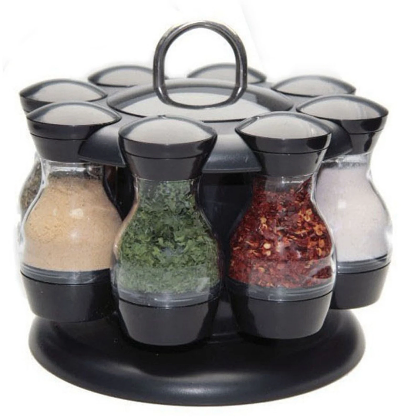 Rotating-Spice-Rack-with-Bottles-Table-Top-Herbs-Condiment-Jars ...