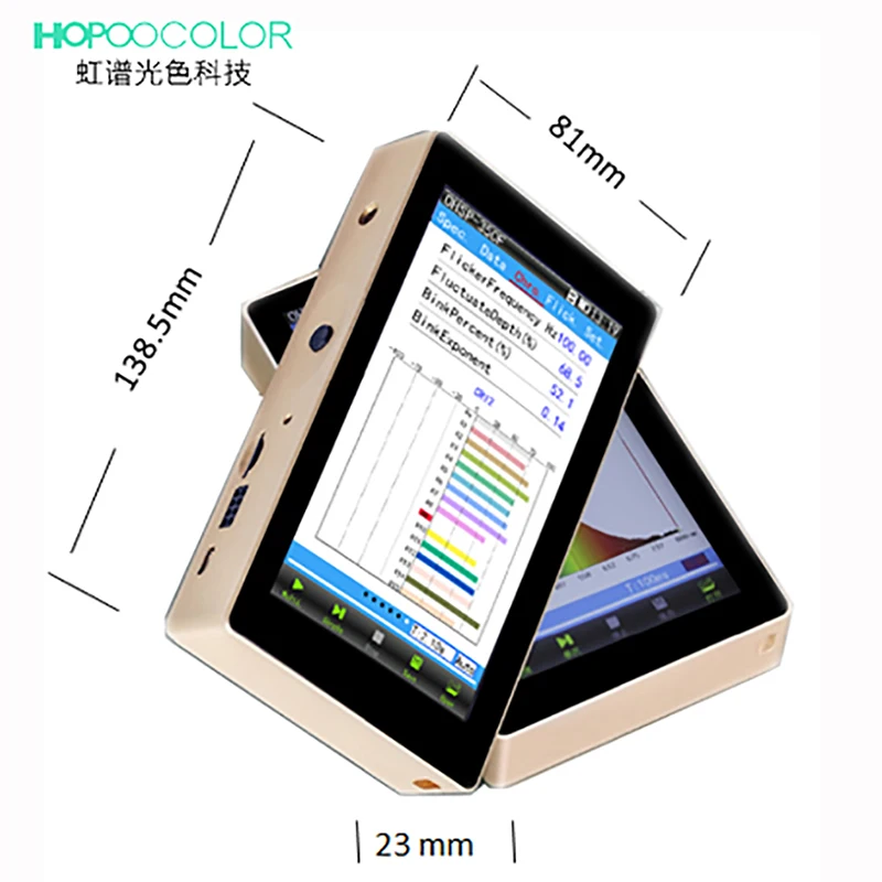 OHSP350F-380-780nm-Hopoocolor-Portable-Spectrometer-Flicker-Tester-for ...