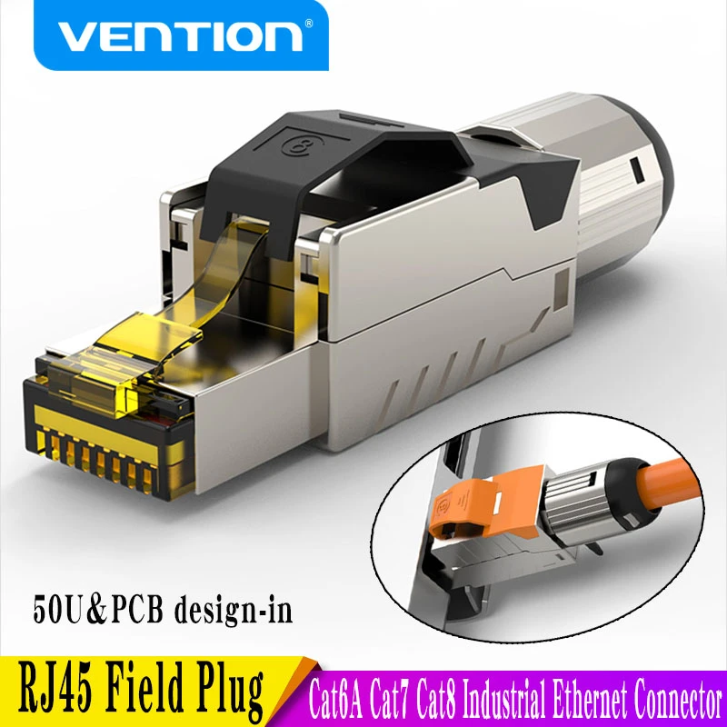 Cat6 Cat6a Cat7 Cat8 Industrial Ethernet Connector Rj45 Shielded Field Plug Tool Free Easy Metal ...