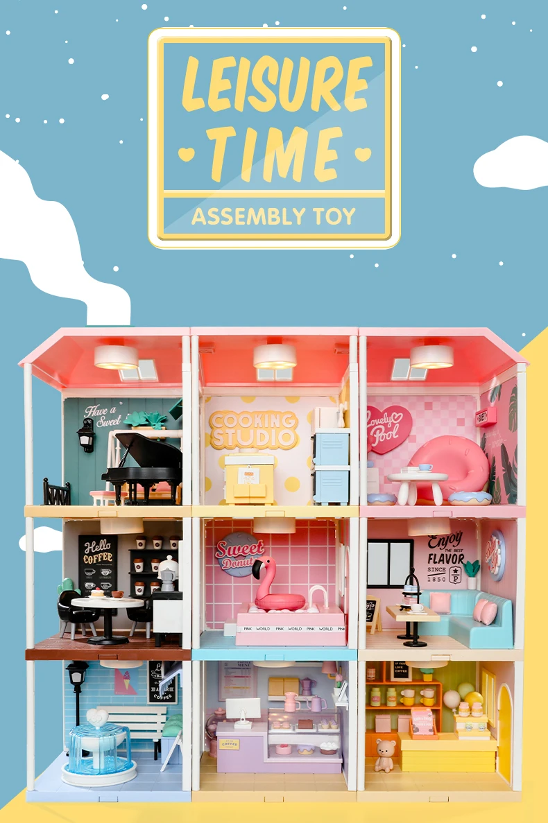 Pop Mart Sweet House-series 2 Assembly Toy Diy Leisure Time Assembly ...