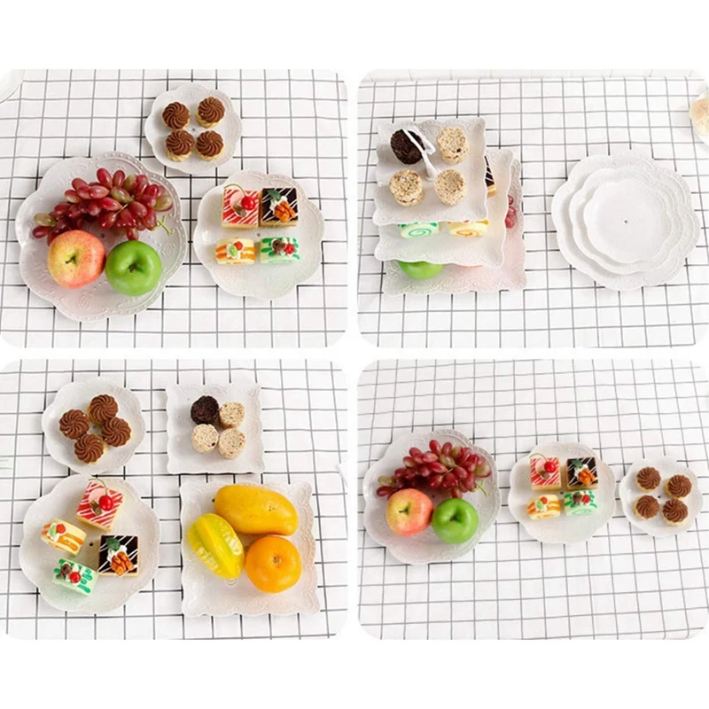 2set 3-tier White Dessert Cake Stand,pastry Stand Small Cupcake NEW