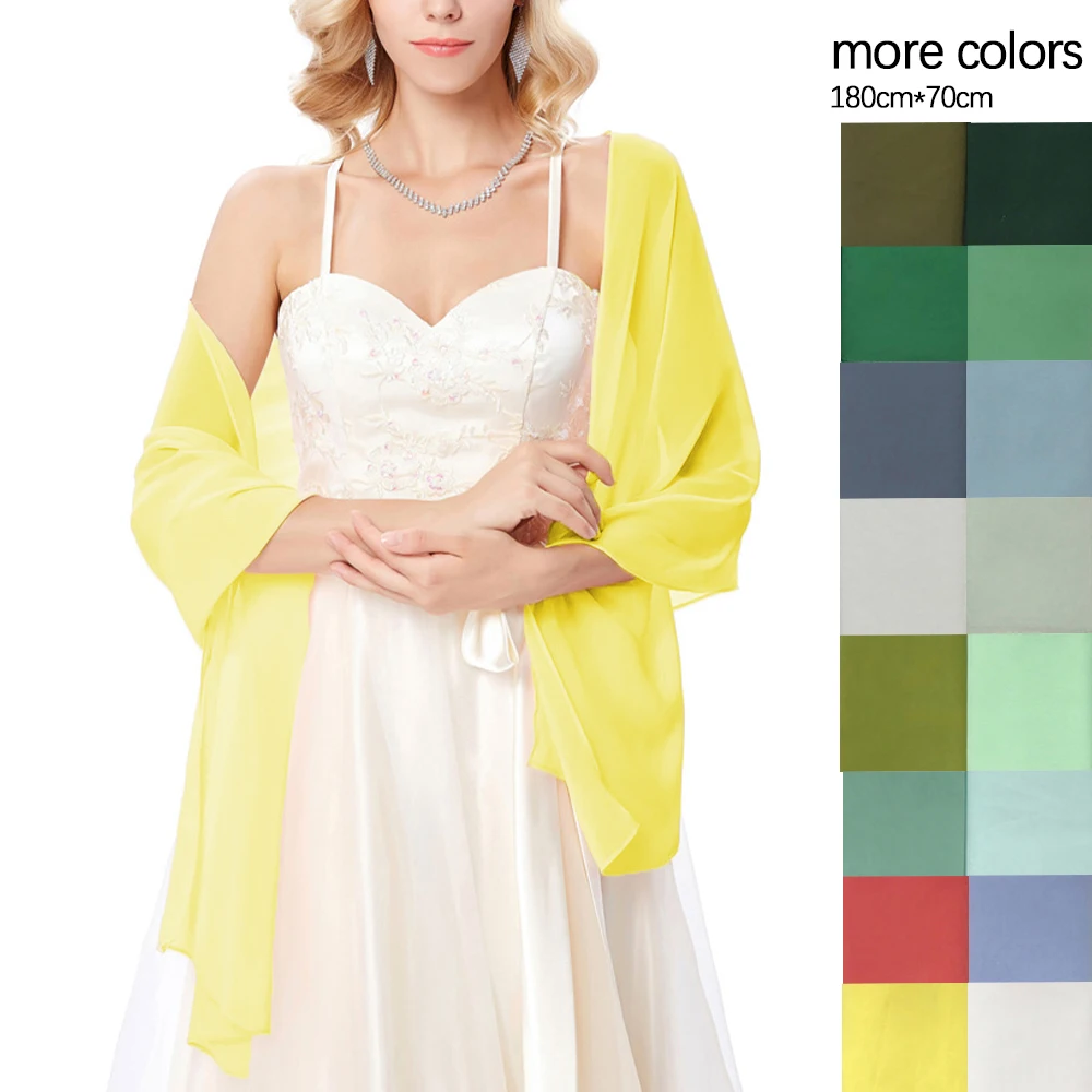 Avvolgente-lungo-in-mussola-di-chiffon-giallo-da-donna-festa-da-sera ...