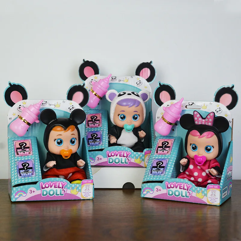 6 inch Cry Tears Doll Girl's Toy 3D Simulation Baby Crying Doll ...