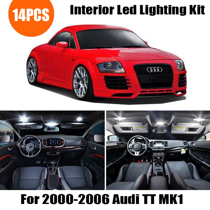 14pcs Error Free White Car LED Interior Light Ceiling Bulbs Kit Fit For ...