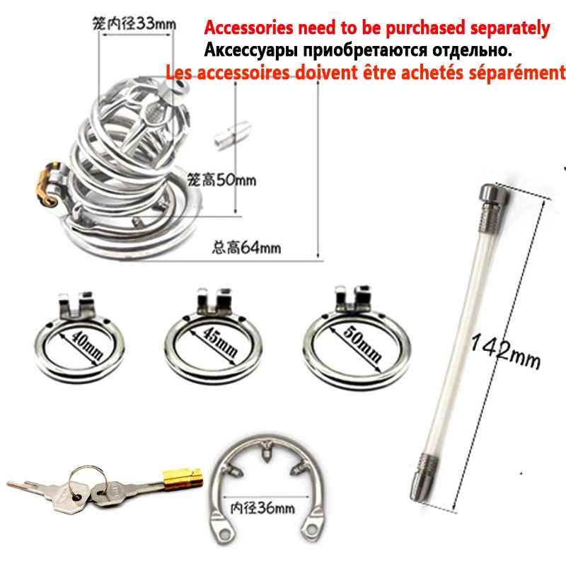 COCKRING,Key--Cage de chasteté érotique pour hommes, jouets sexuels ...