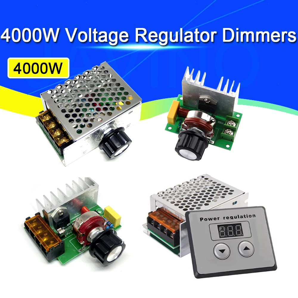 4000w 220v High Power Voltage Regulators Scr Speed Controller Electronic Voltage Regulator ...