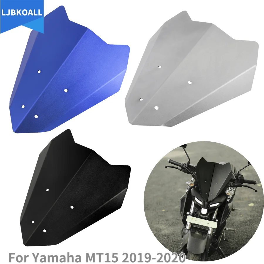 MT125-MT15-Motorcycle-Front-Aluminum-Windshield-Windscreen-Wind ...