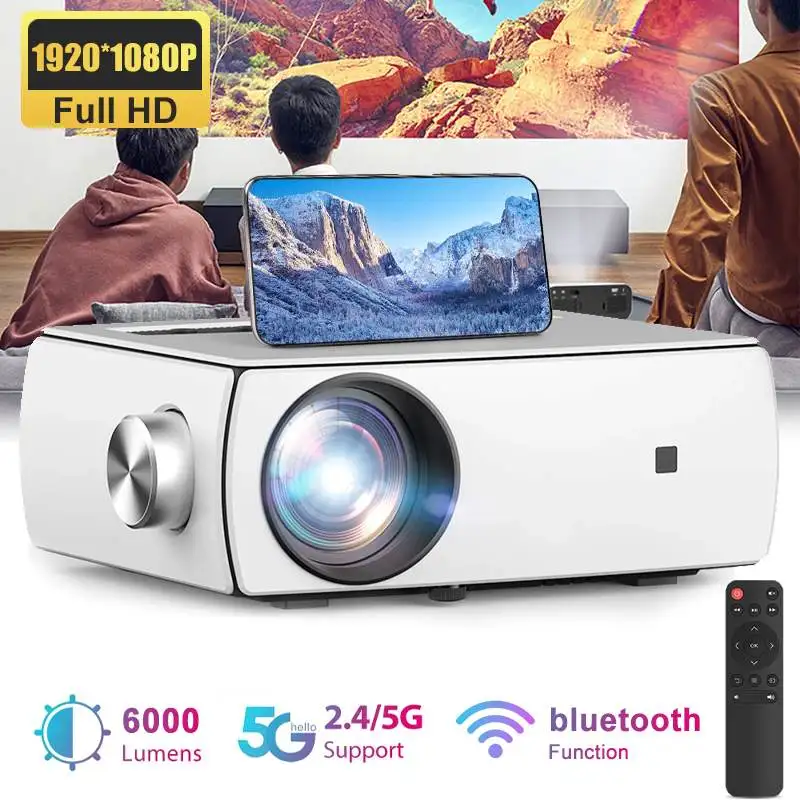 Full-HD-1080P-Mini-Projector-WIFI-5G-Support-Android-12-IOS-14-Native ...