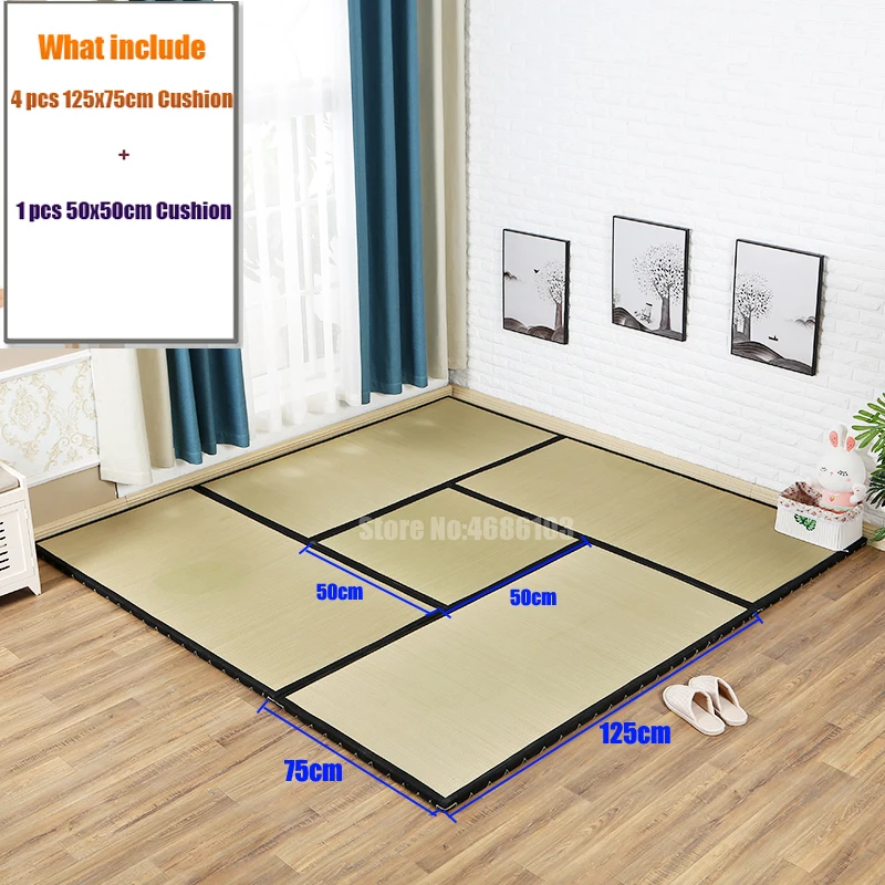 Japanese Style Natural Straw Cori Mattress, Unfoldable Tatami Floor Mat ...