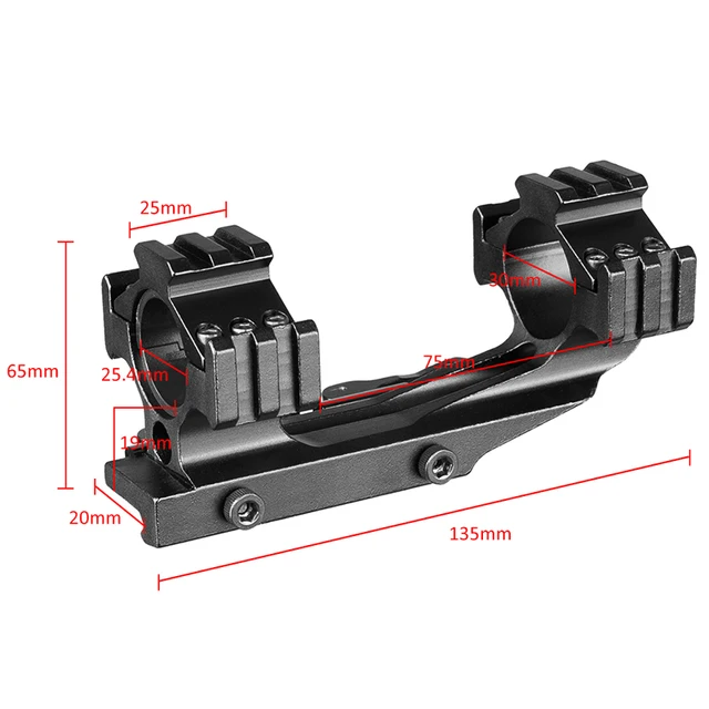 Quick Release One Piece Scope Mount 1"/30mm Dual Ring Hunting ...