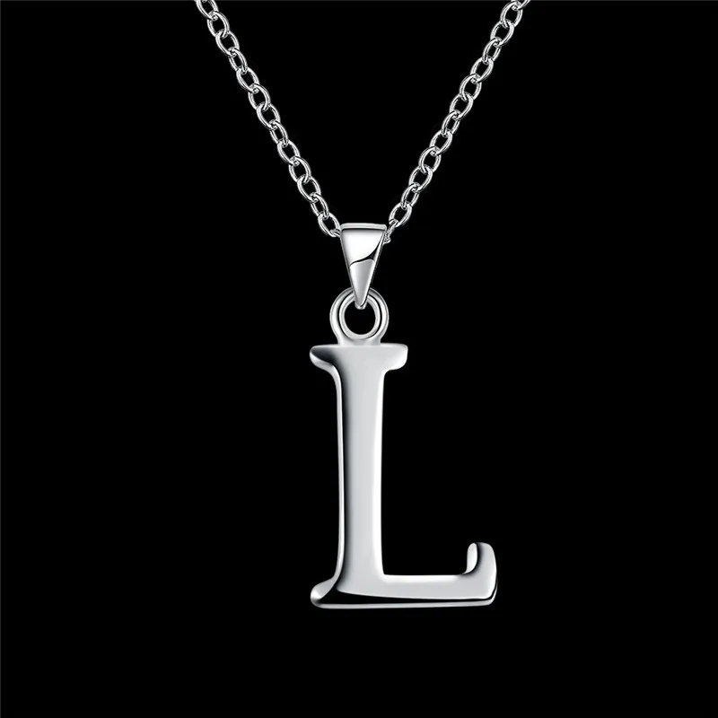 Fashion-Jewelry-18-inches-Stainless-Steel-Link-Chain-Letter-L-Pendants ...