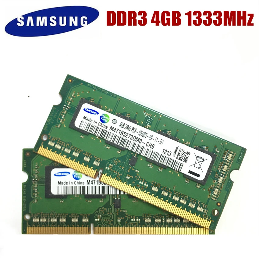 Samsung 4gb Pc3-10600s Ddr3 1333mhz 4gb 8gb 1.5v Laptop Memory Notebook ...